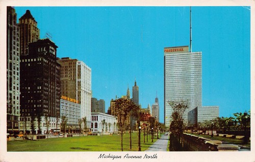 Prudential Insurance On Michigan Avenue Chicago Illinois Vtg Postcard ...