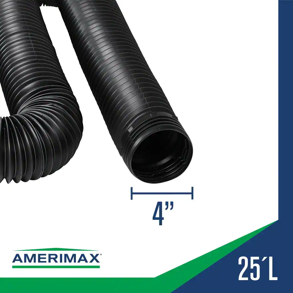 FLEX-Drain 4x 25 Solid Polypropylene Pipe Flexible Expandable Drainage ...