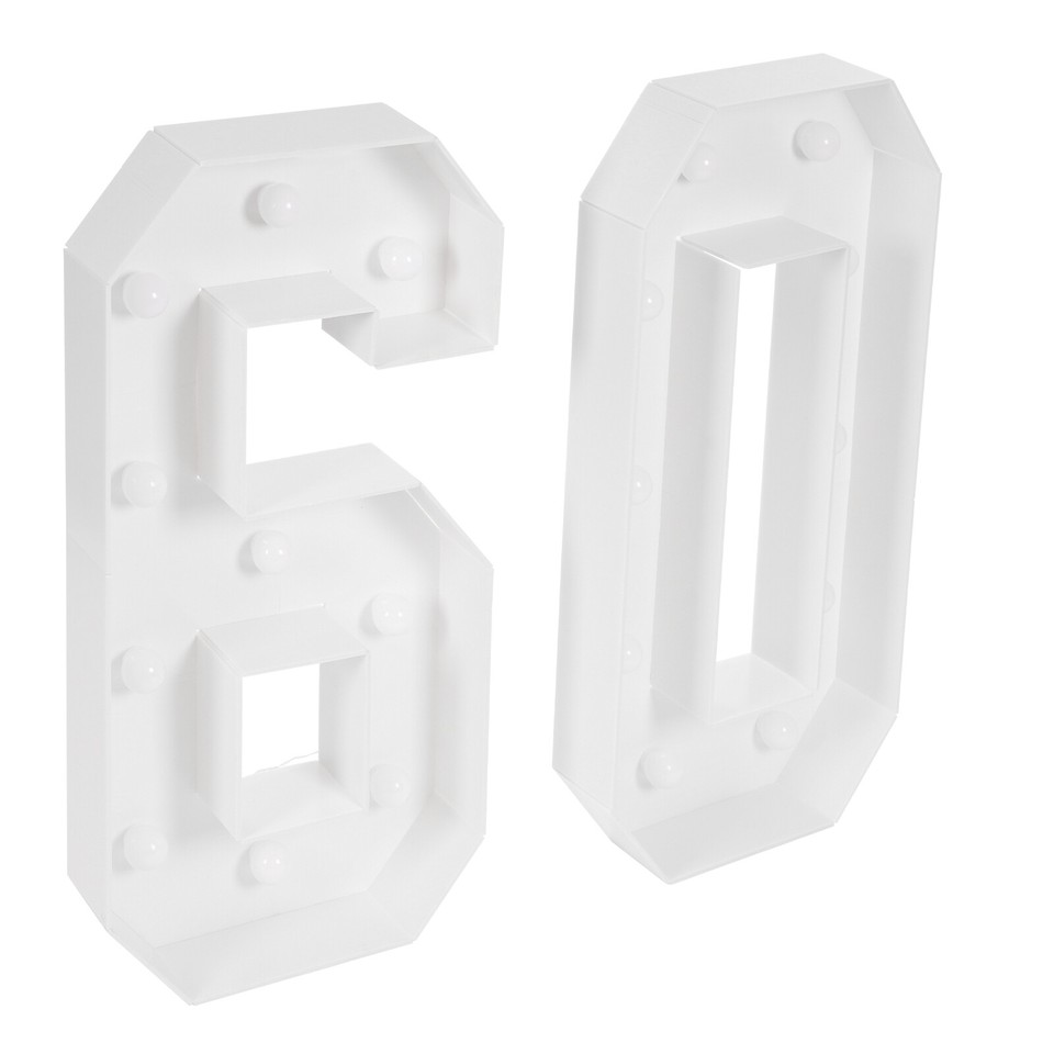 60 Light Up Numbers 60th Birthday Party Decoration Light Up Numbers ...
