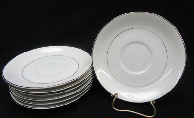 Salem Translucent Fine China Lace Bouquet Platinum trim Saucer plate ...