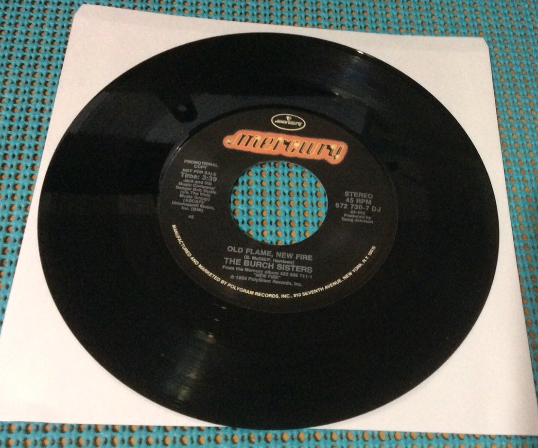 1989 The Burch Sisters 45 RPM Promo MERCURY Records # 730-7 Price Cut ...
