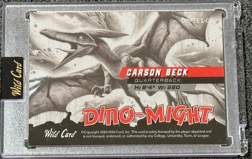 4/5 Carson Beck Crosshatch Shimmer PRC 2024 Wild Card DINO MIGHT ...