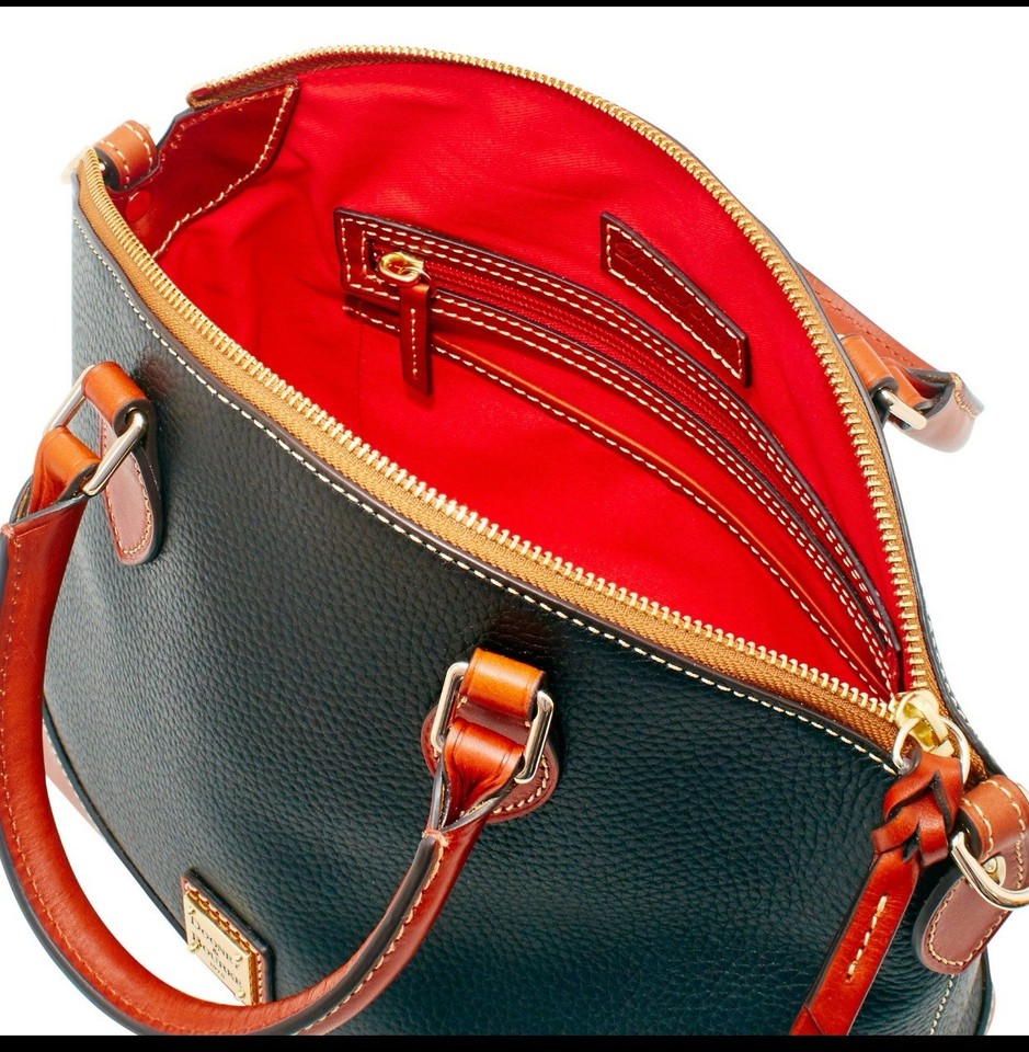 NWT Dooney & Bourke Pebble Grain Leather Darcy Satchel Medium R2039 in ...