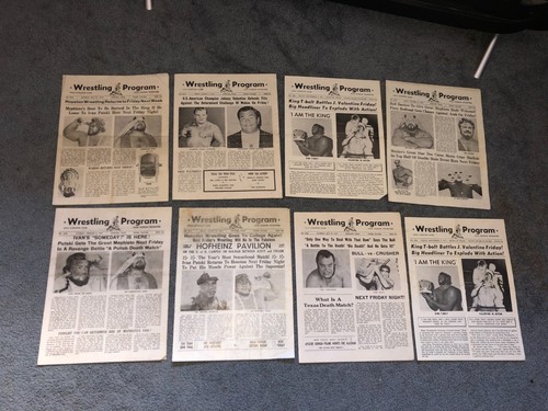 RARE 1970's NWA Houston, TX Paul Boesch Wrestling Program Lot of 8 ...
