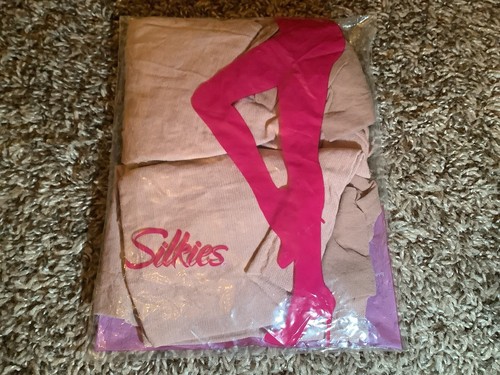 2 pairs - Silkies ultra sheer control top pantyhose, color nude, size ...