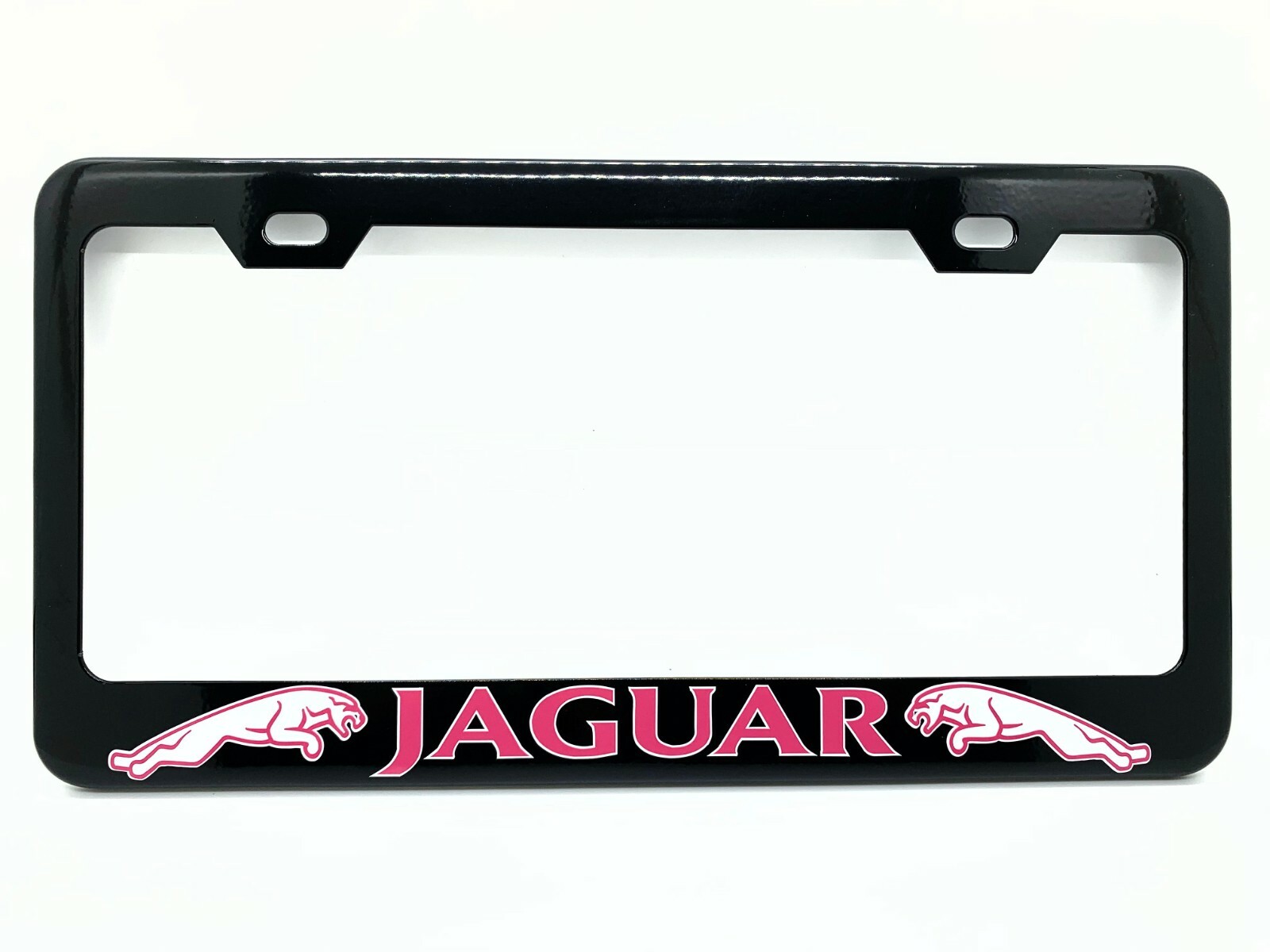 JAGUAR Black & Pink License Plate Frame, Custom Made of Powder Coated ...