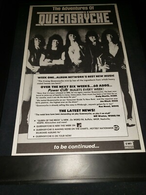 Queensryche Rare Original Debut Radio Promo Poster Ad Framed! | eBay