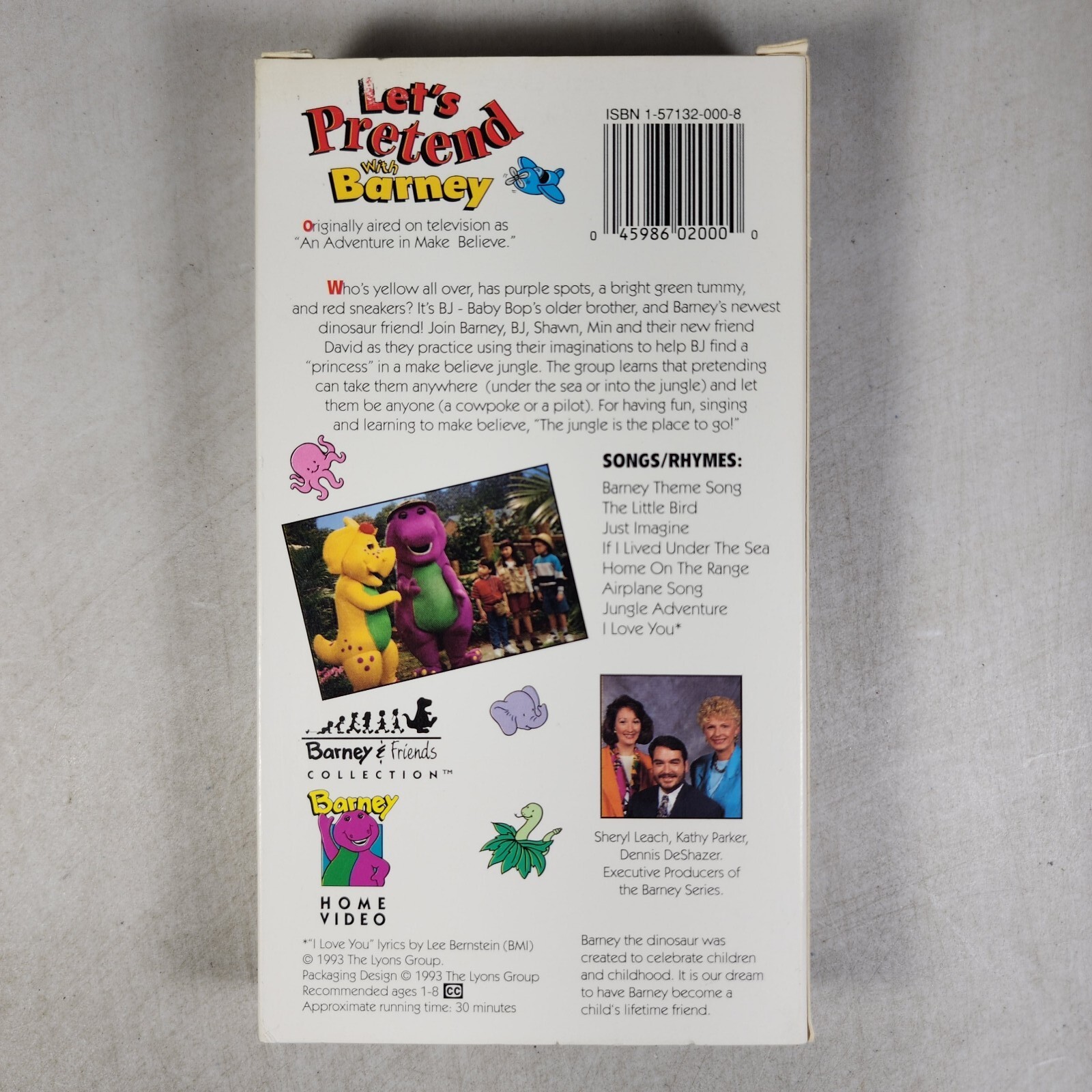 Let’s Pretend With Barney & Friends 1993 Vintage VHS Video Tape Sing ...