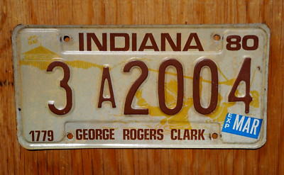 1980 Indiana License Plate # 3 A 2004 | eBay