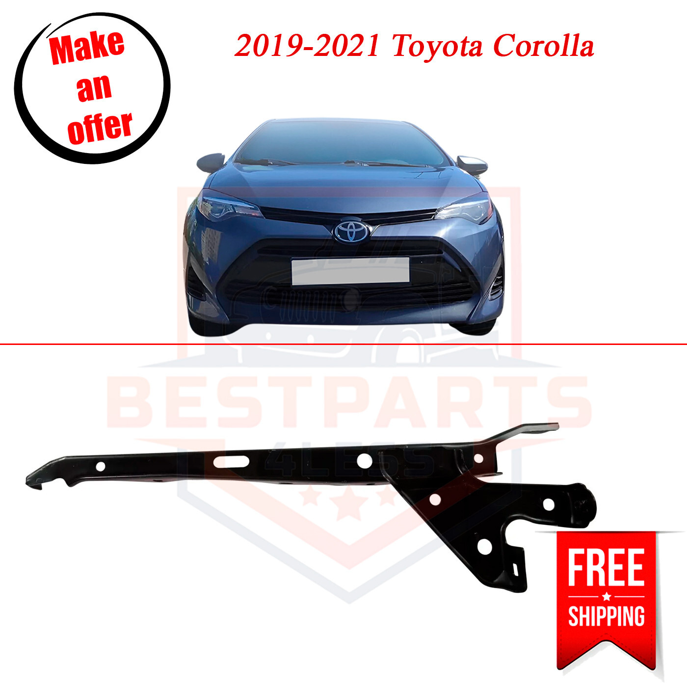 Radiator Support Core 5320802250 TO1233137 for 2019-2021 Toyota Corolla ...