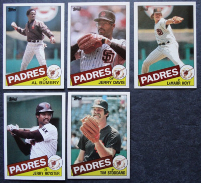 1985 Topps Traded San Diego Padres Team Set of 5 Baseball Cards | eBay