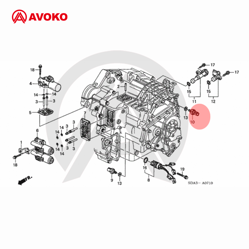 28600-RCR-004 AT Oil Pressure Switch Assembly For Acura TSX 2006-2008 2 ...