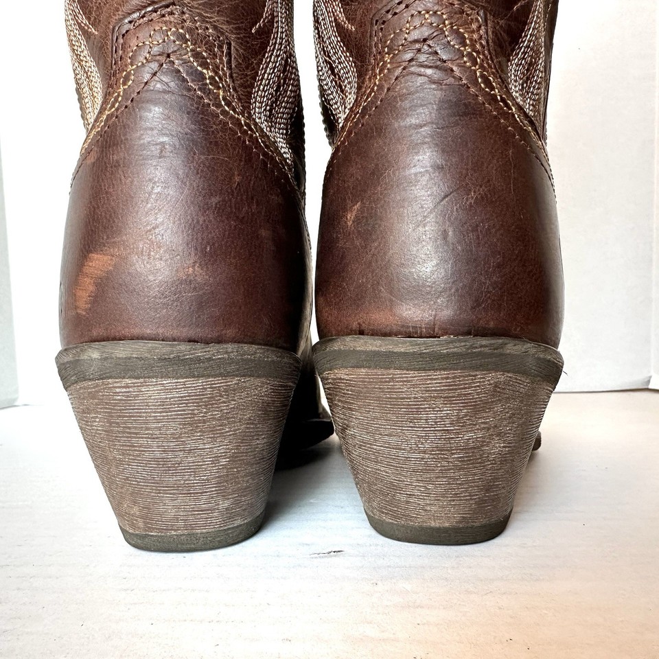 Ariat Lively Western Sassy Brown Leather Snip Toe Cowboy Boots Women 8C ...