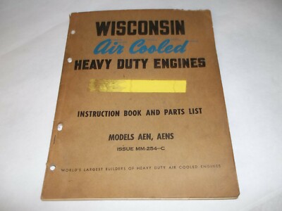 Wisconsin Air cooled heavy duty engine AEN AENS parts list ...