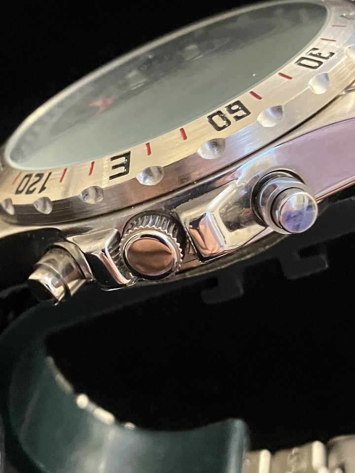 STAUER MEN'S CHRONOGRAPH ANALOG/DIGITAL WATCH, WR50 STAINLESS STEEL ...