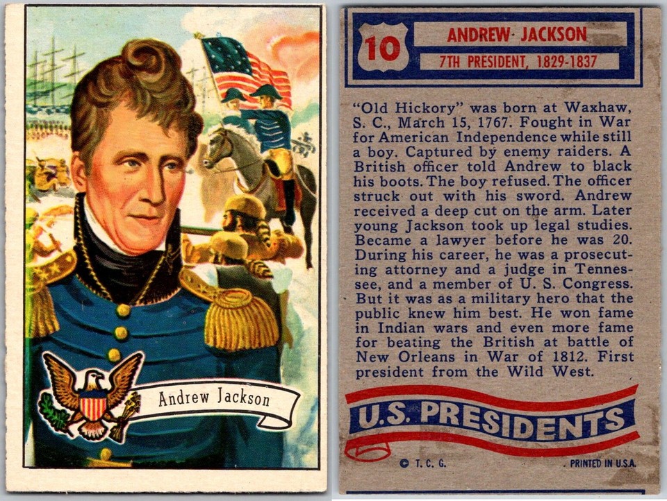 1956 Topps U.S. PRESIDENTS Trading Cards - U Pick Complete Your Set | eBay