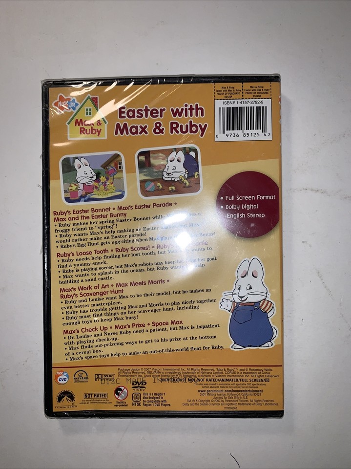 Max & Ruby - Easter with Max and Ruby (DVD, 2007) NEW 97368512542| eBay