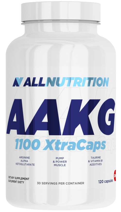 ALLNUTRITION AAKG 1100 XtraCaps to Pump & Power Muscle Taurine & B6 120 ...