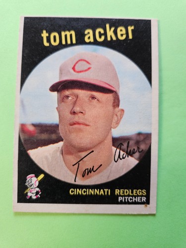 1959 Topps Baseball Tom Acker #201 Cincinnati Redlegs | eBay