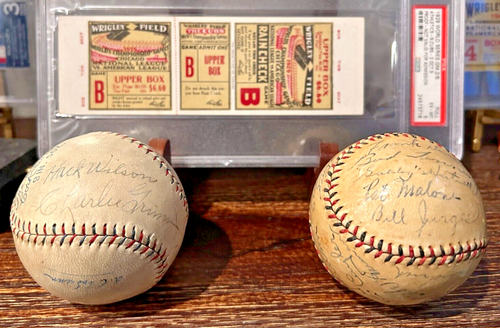 Chicago Cubs World Series 1929 Full Ticket Proof PSA 6 Athletics ...