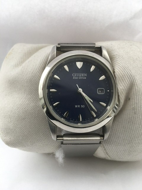 Citizen WR50 Men's Eco Drive Watch with Date - E110-S012015 - Blue Dial ...