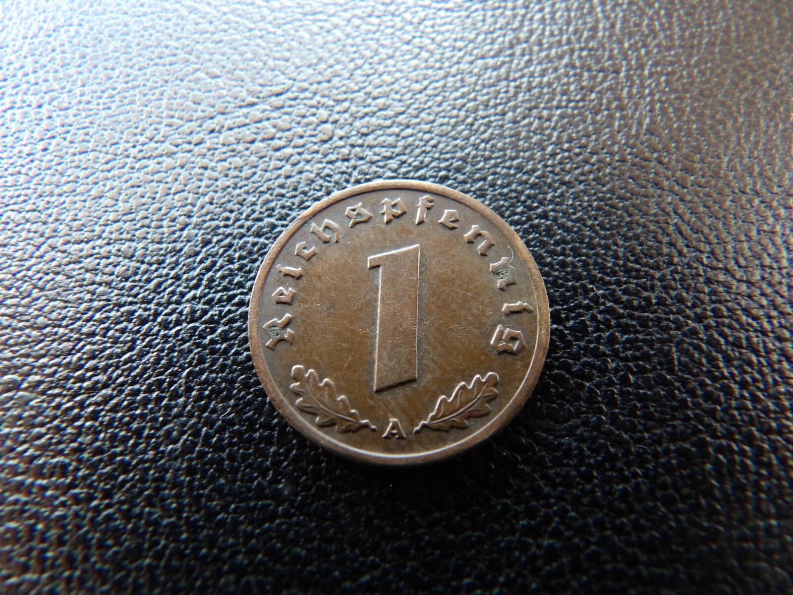 WWII Antique Germany 1936 A 3rd Reich SS Nazi Eagle swastika 1 pfennig ...