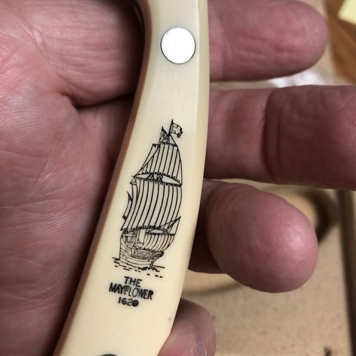 RARE - SCHRADE SCRIMSHAW USA 155SC SHARPFINGER “MAYFLOWER” HUNTING ...