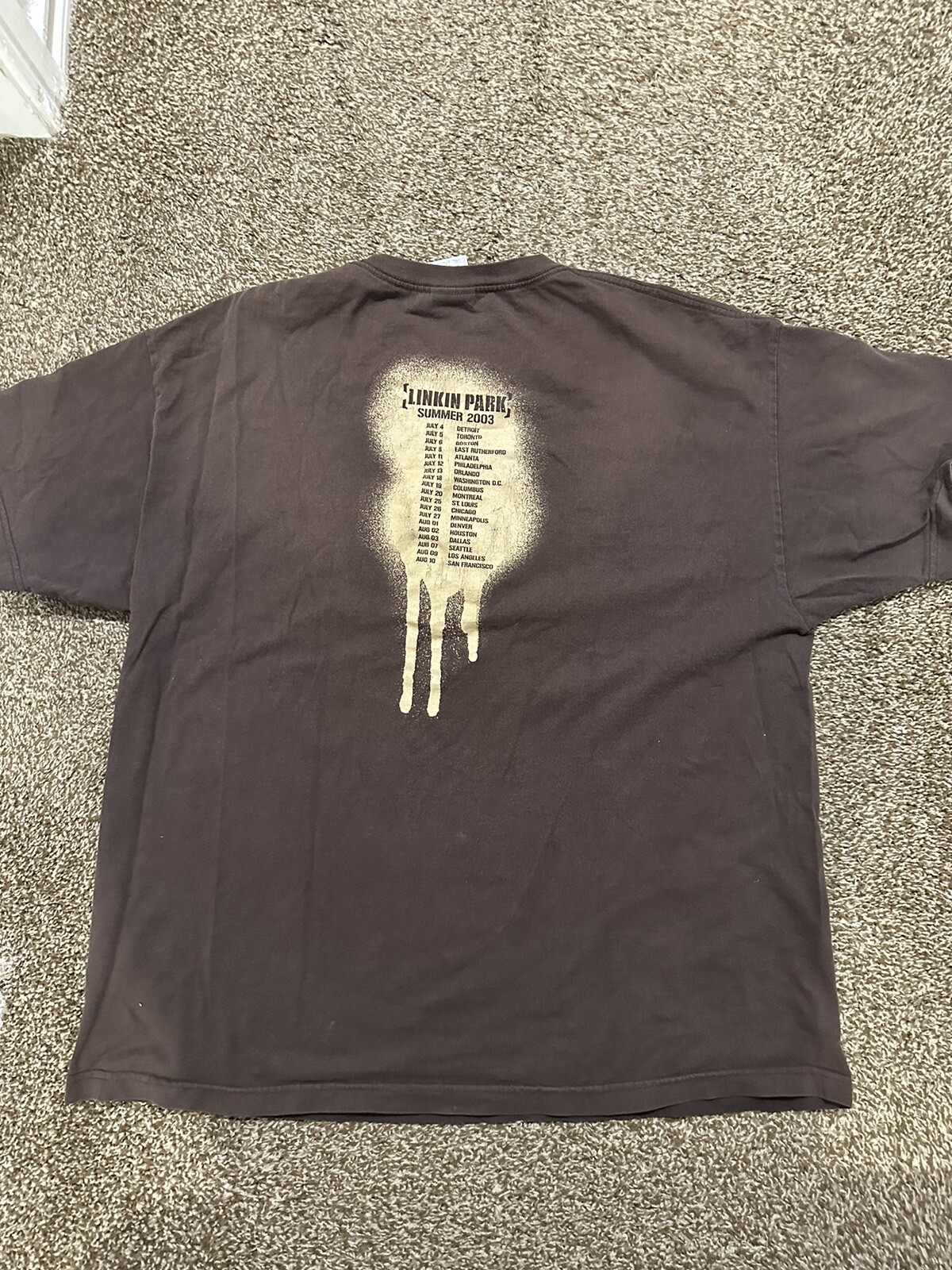 Rare Vtg 2003 Linkin Park Meteora Summer Tour N. America Tee Band 2XL ...