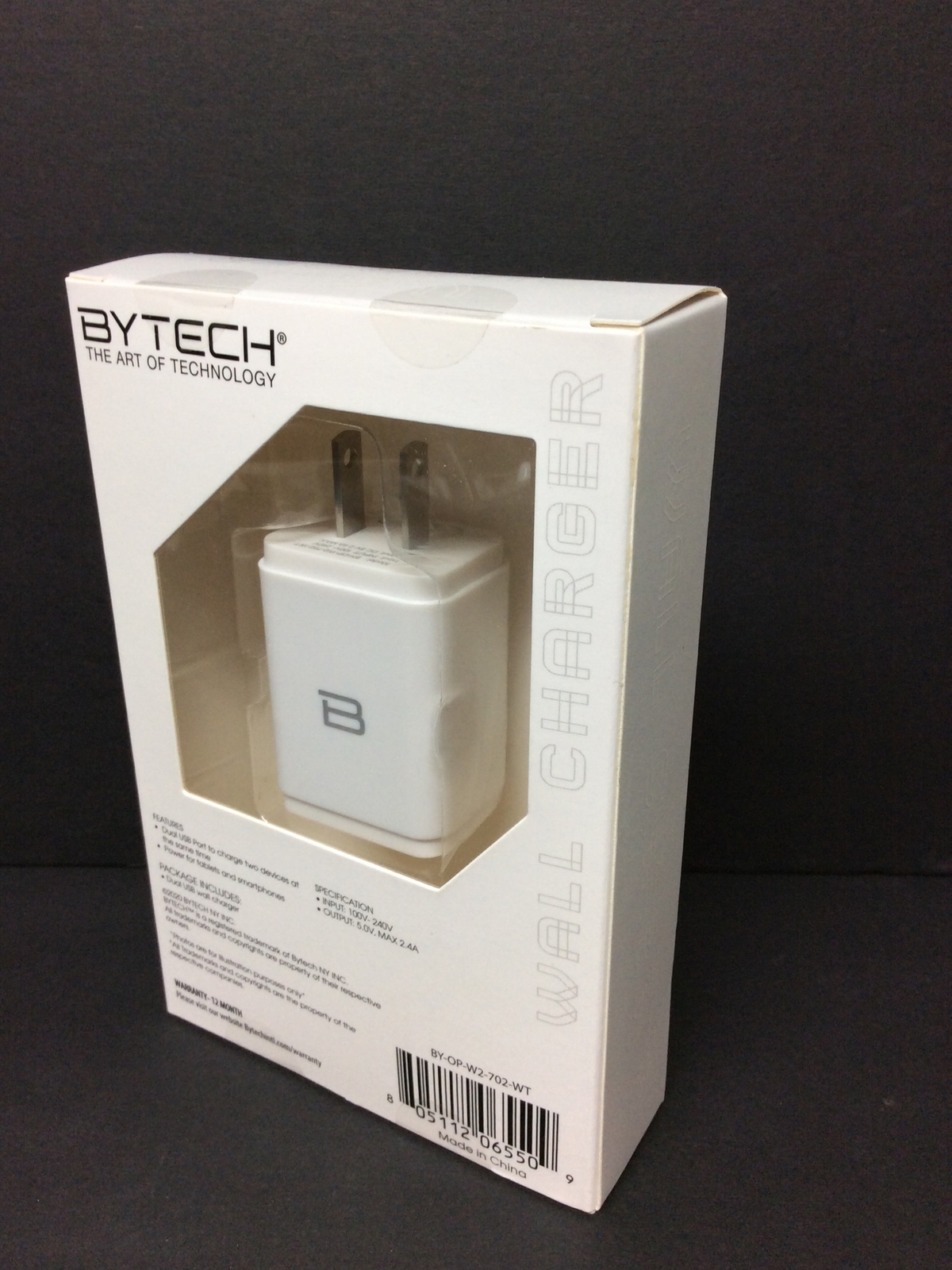NEW- BYTECH Universal Dual USB Wall Charger 2.4 AMP white 2 USB Port | eBay