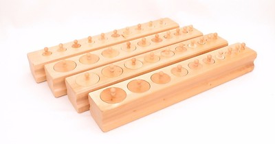 NEW Montessori Sensorial Material - Knobbed Cylinder Blocks Set of 4 ...