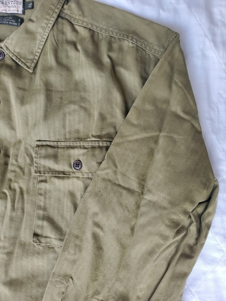 Size XL Men's - Dockers Authentics Genuine Khakis Military Style Button ...