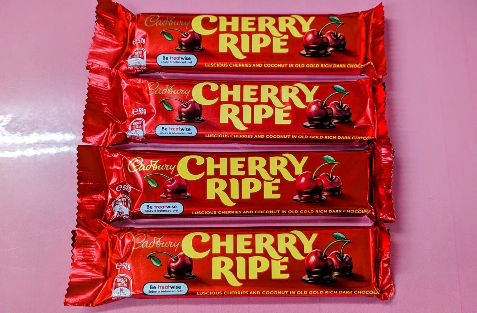 4 Cherry Ripe Cadbury Australian - Cherry Coconut Old Gold Dark ...