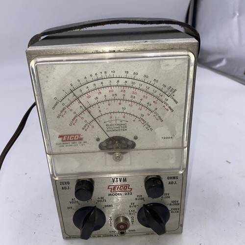 Eico Model 232 Peak to Peak VTVM Vintage Volt-Ohm Meter Tested - FREE ...