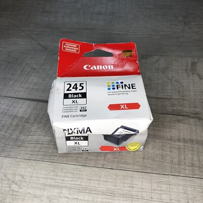 Genuine Canon Black PG-245XL PIXMA Ink Cartridge - New - Smushed Box | eBay