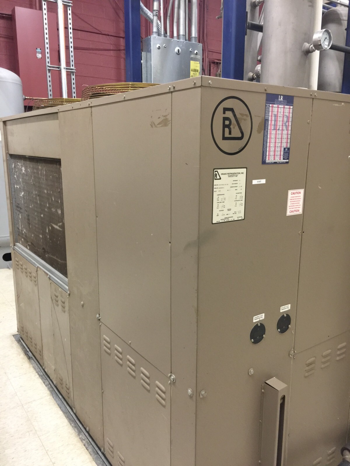 Drake Refrigeration Air-Cooled Chiller with Tank - 10 Ton | eBay