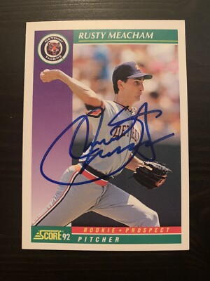 1992 Score #395 Rusty Meacham Detroit Tigers Signed Card Autographed | eBay