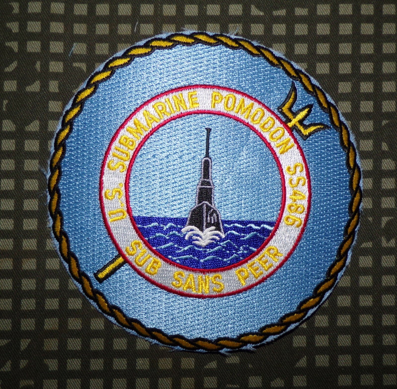 US Navy USS Pomodon SS 486 Submarine Embroidered Full Color Patch | eBay