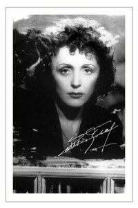 EDITH PIAF Signed Autograph PHOTO Signature Gift Print Music JE NE ...