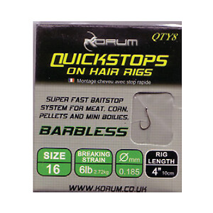 Korum Quickstops On Hair Rigs 4" | eBay UK