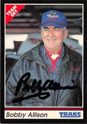 Bobby Allison autographed trading card (Auto Racing NASCAR) 1992 Traks ...