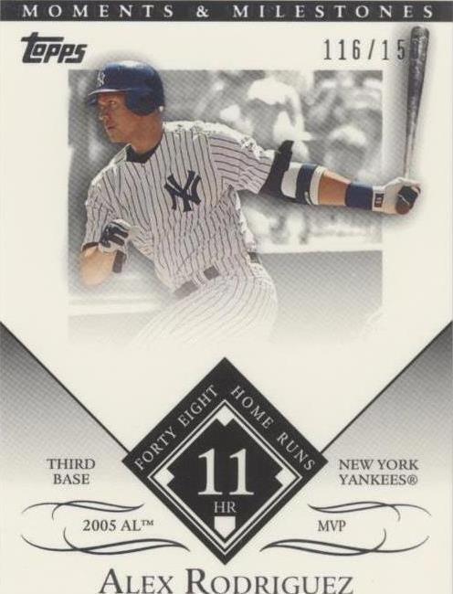 2007 Topps Moments & Milestones - Alex Rodriguez #33-11 2005 AL MVP ...