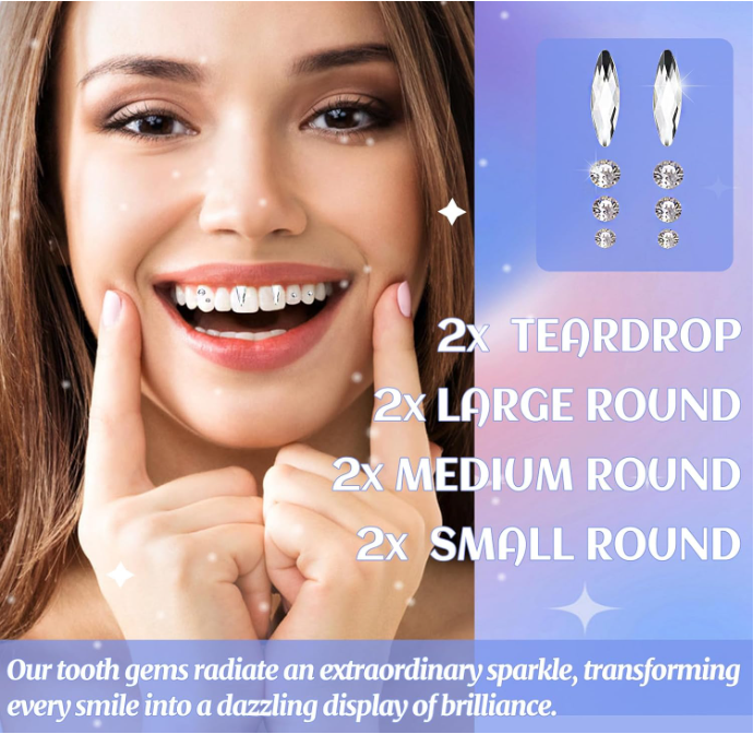 Tooth Gem Kit - Home DIY Dental Jewelry Set - Dental Grade Adhesive ...