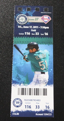 Seattle Mariners | June 17 2011 | Dustin Ackley Debut Ticket | eBay