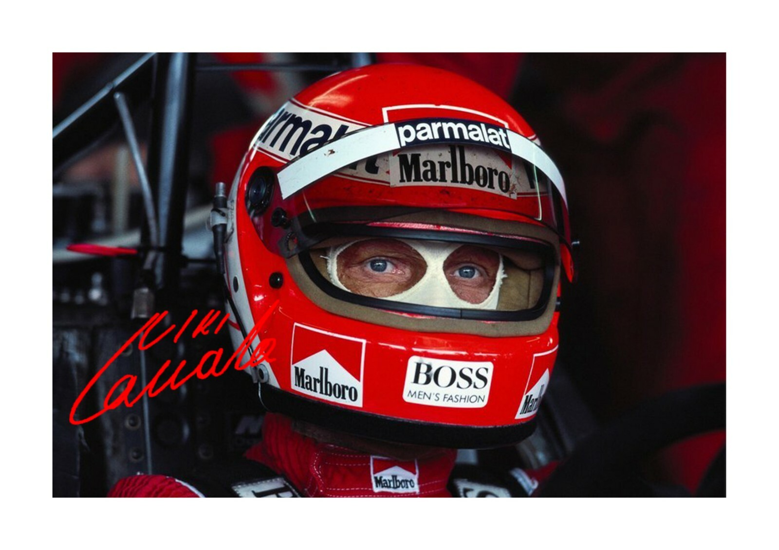Nikki Lauder Austrian GP 1984 A4 signed photograph poster. Choice of ...