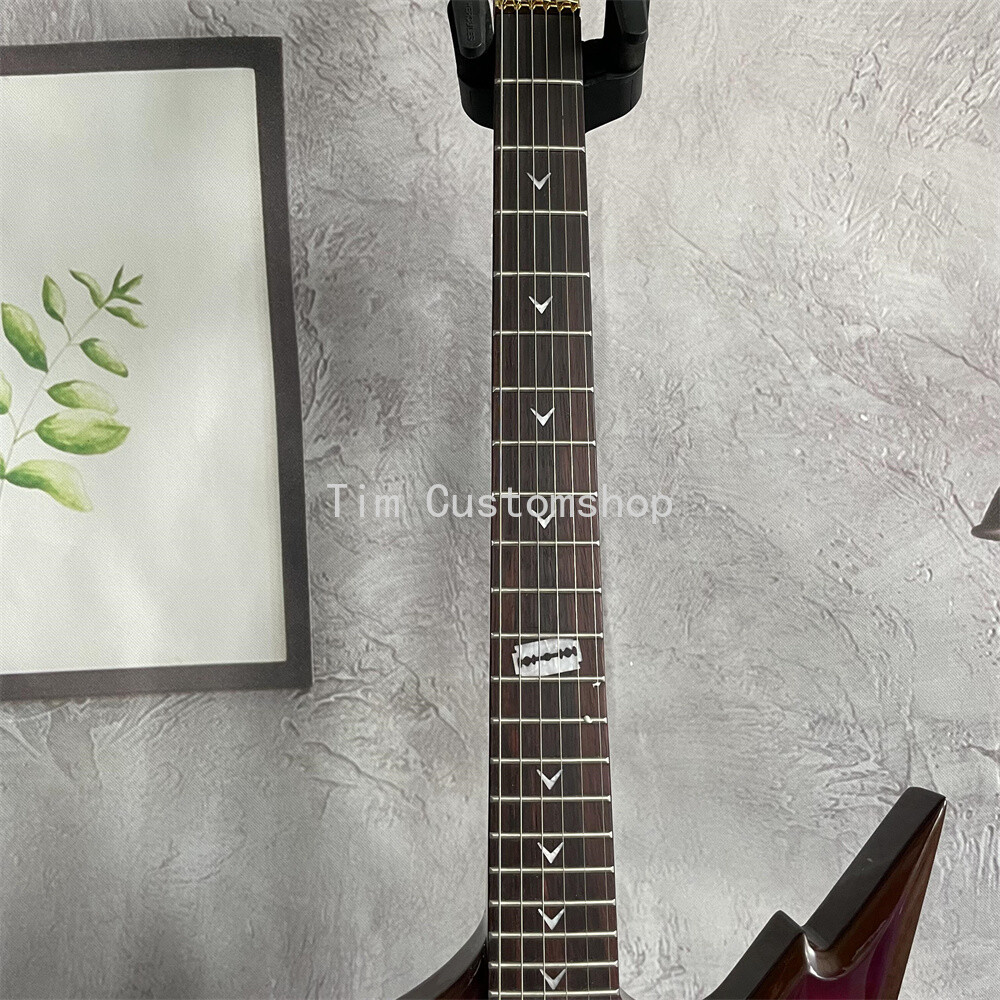 Trans Purple Burst Razorback Electric Guitar Dimebag Flamed Maple Top ...