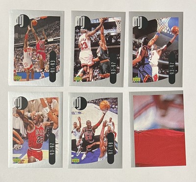 6 Michael Jordan 1998 Upper Deck Stickers MJ 39 - 41 - 43 - 44 - 54 ...