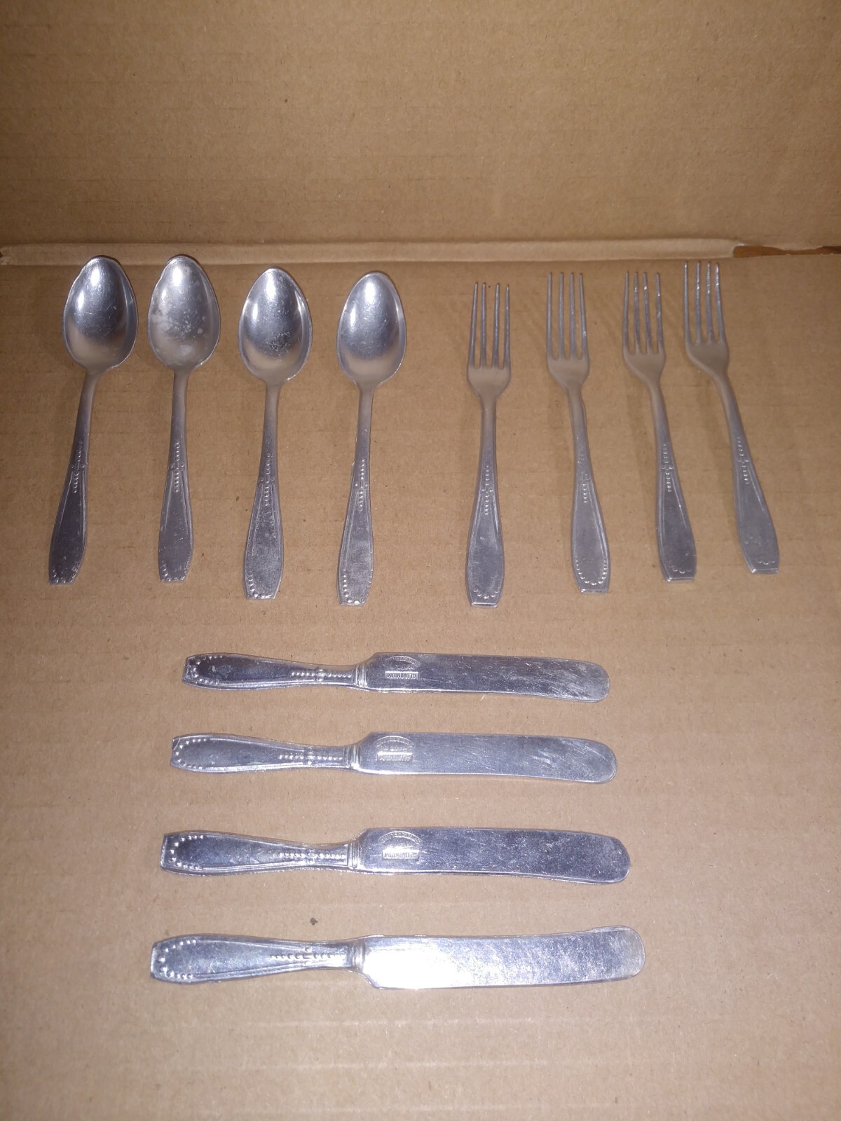 Flatware Child's 12pc Aluminum Forks, Spoons, Knives 4" Made ...
