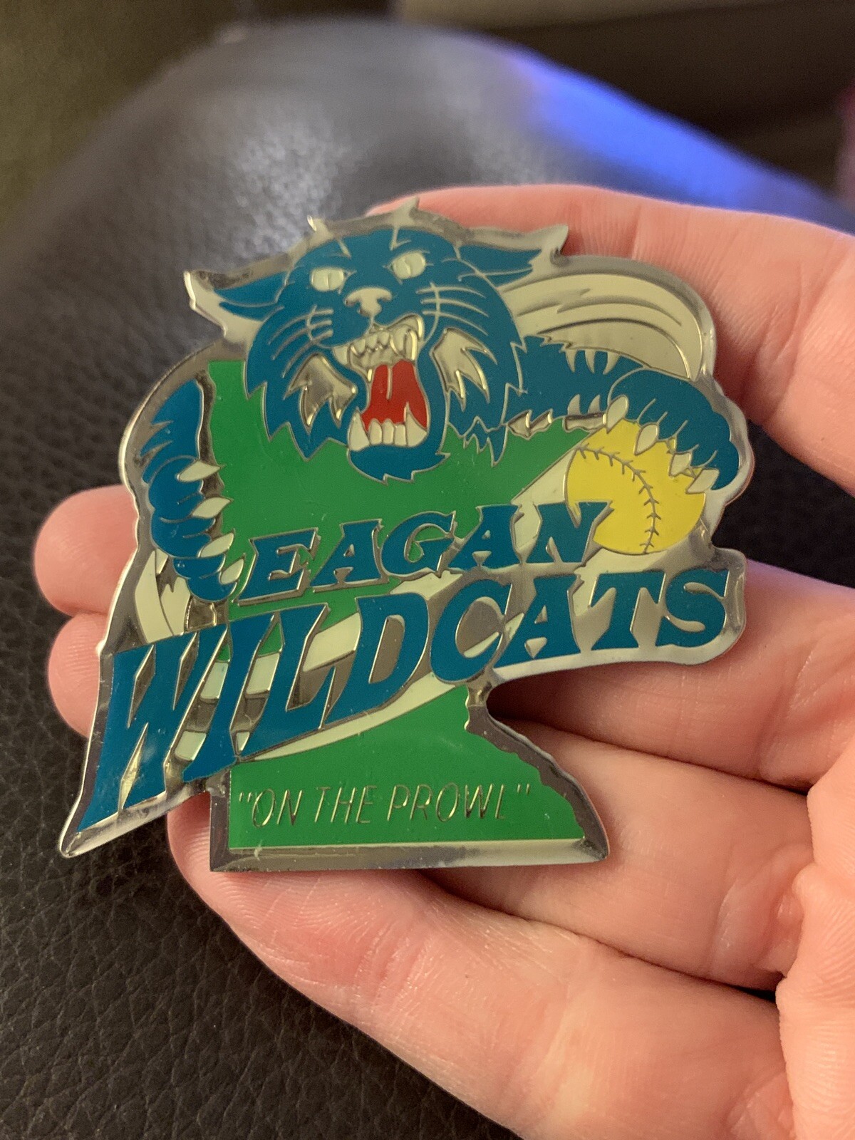 Vintage Eagan Wildcats Fastpitch Softball Silver Tone Enamel Lapel Pin ...