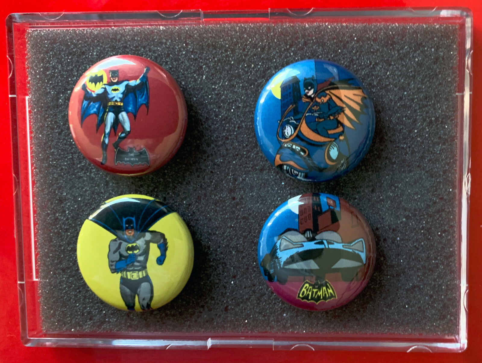 Batman / Batgirl 1960s TV Series Set of 4 Round 1 inch 3M Rubber ...