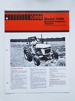 CASE 1290 TRACTOR SALES BROCHURE | eBay